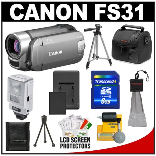 Canon FS31 Dual Flash Memory Digital Video Camcorder w/ 41x Advanced ...