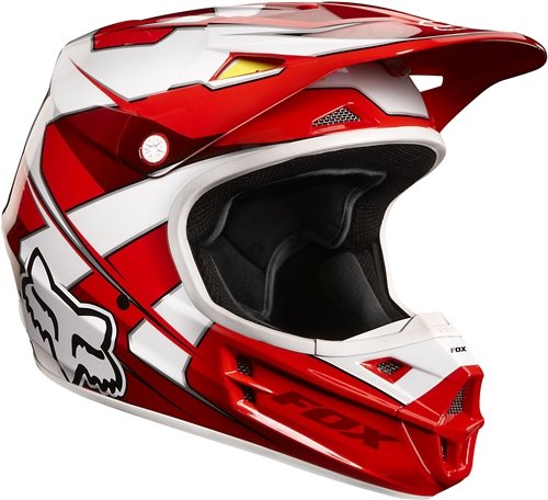 2013 Fox V1 Race Motocross Helmets – Red – Medium | Motorcycle helmets ...