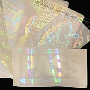 Amazon.com : 9 ID Cards Security Hologram Overlay Stickers with Micro ...