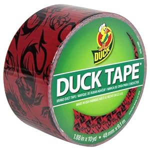 Amazon.com: Duck Brand 280423 Red Dragon Printed Duct Tape, Red/Black ...
