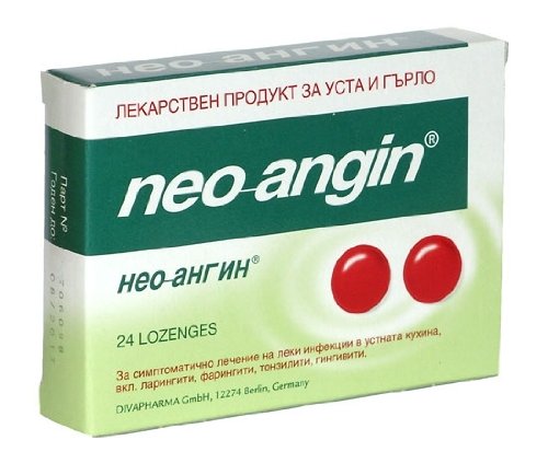 Neo-Angin® N – 24 Tablets / Lozenges For Sore Throath, Laryngitis ...