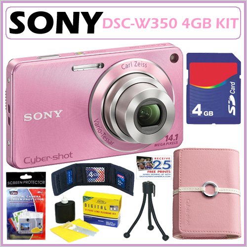 Black Friday Sony DSC-W350 14.1MP Digital Camera with 4x Wide Angle ...