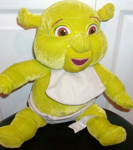 Dreamworks Shrek the Third 12 Baby Boy Ogre Plush Doll Stuffed Figure W ...