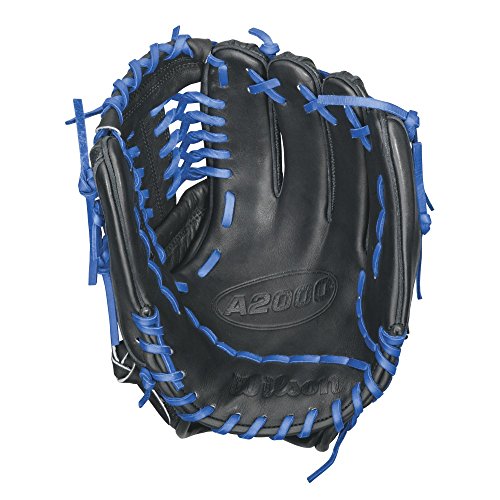 Wilson A2000 CJ Wilson Superskin Pitcher Baseball Glove, Black/Royal ...