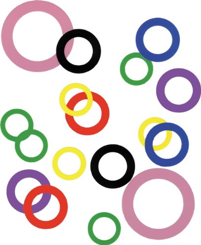 Plastic Round Shim Assortment, Assorted Thicknesses/Colors, 1-3/4" ID ...