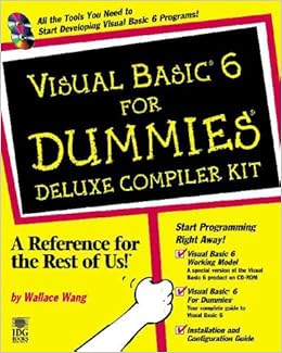 Visual Basic 6 For Dummies Deluxe Compiler Kit: 0785555018969: Computer ...