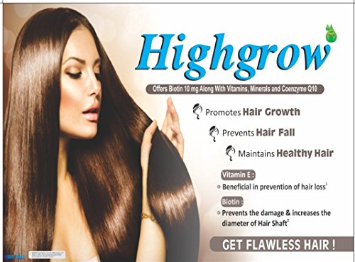Buy Highgrow Hair Supplement (Biotin, CoQ-10 & Vitamin E) 10 tablets ...