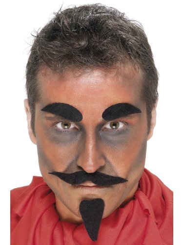 Opiniones de ADULT MENS BLACK DEVIL FACIAL HAIR SET BEARD/MOUSTACHE ...