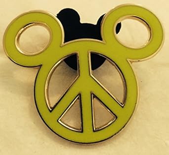 Amazon.com: Yellow Peace Sign Mickey Mouse Icon Disney Pin: Clothing