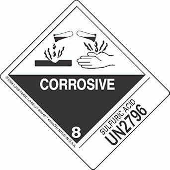 GC Labels-L303P3286, Sulfuric Acid UN2796, Roll of 500 Labels: Amazon ...