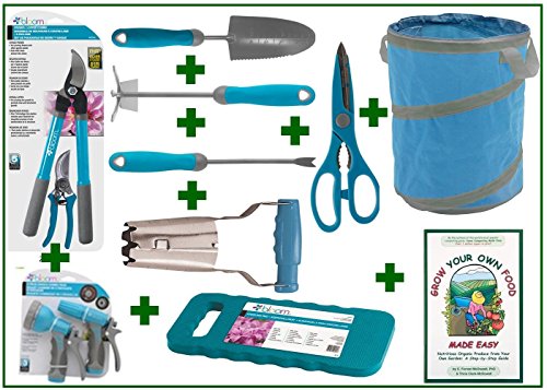Bloom Bright and Beautiful Garden Tool Set - 12 Pieces in Blue Home ...
