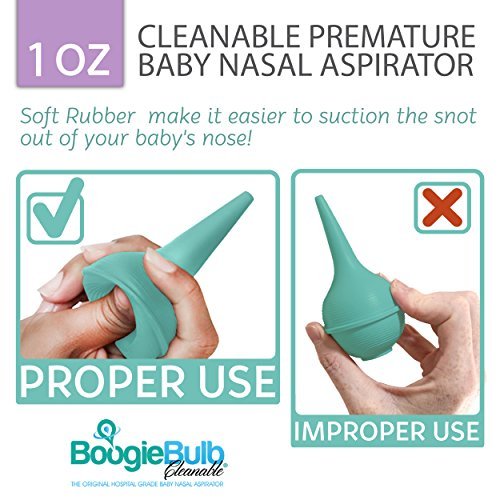BoogieBulb Baby Nasal Aspirator for Preemie Babies (1 OZ SIZE) The ...