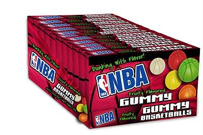 NBA Gummy Basketballs (12 Count) Sporting Goods Team Sports