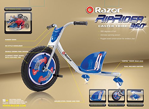Razor Power Rider 360 Razor RipRider 360 Caster Trike For Kids 5+ With ...