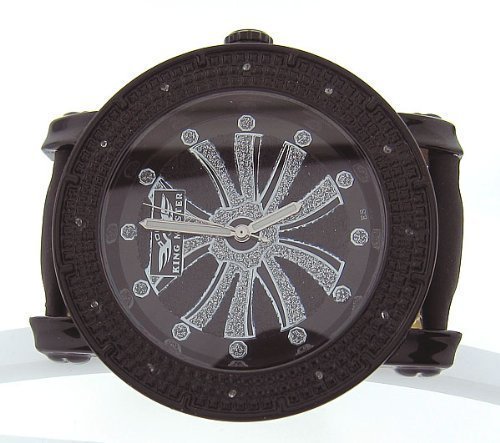 Mens Genuine Diamond Watch Poly Band KM King Master ICE PLUS JOE RODEO ...