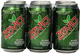 Amazon.com: Zevia Natural Sugar Free Soda, Ginger Ale (6 Count, 12 Fl ...