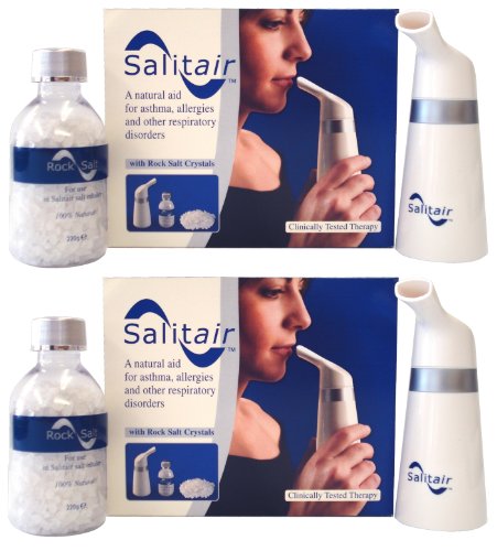 SALITAIR – salt therapy inhaler for asthma and allergies – TWIN PACK ...