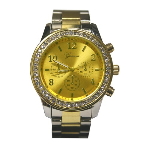 Geneva Platinum TwoTone Silver-Gold Dial 9073 Chronograph in Official ...