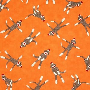 Sock Monkey Cotton Fabric