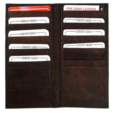 Amazon.com: Leather Multiple Credit Card and Checkbook Holder Style ...