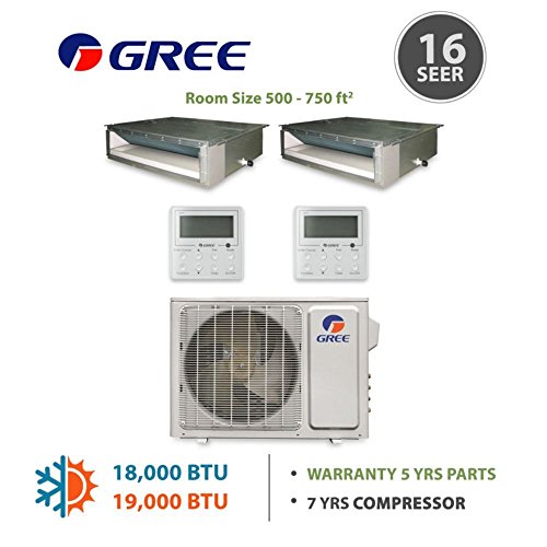 Gree Multi18bcons200 18 000 Btu Multi Dual Zone Concealed Duct ...