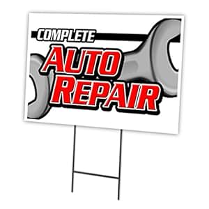 Amazon.com: COMPLETE AUTO REPAIR 18"x24" Yard Sign & Stake outdoor ...