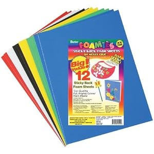 Amazon.com: Sticky Back Foam Sheets (9 x 12 Inches) 12 Per Pack - Basic ...