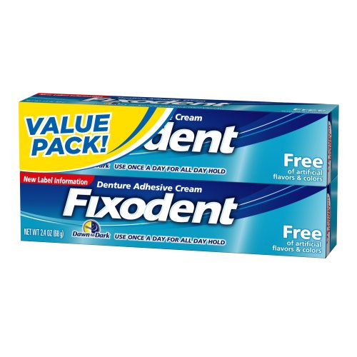 Купить Fixodent Complete Free Denture Adhesive Cream, 2.4 oz TWIN PACK ...