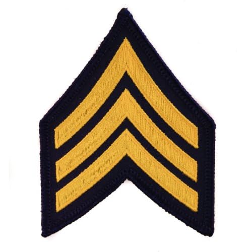 Amazon.com: US Army Sgt E-5 Blue and Yellow Sergeant Embroidered ...