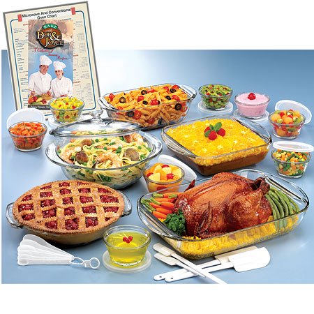 34-piece Glass Ovenware Set | The Loacker