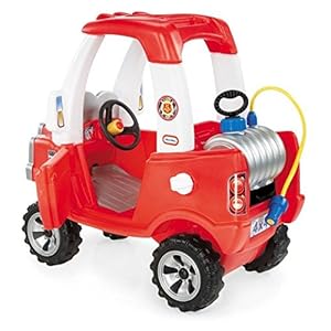 Little Tikes Cozy Truck Fire Engine Ride-On with Water Sprayer (2 ...