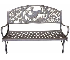 Deer Cast Iron Garden Bench | benchesonsale