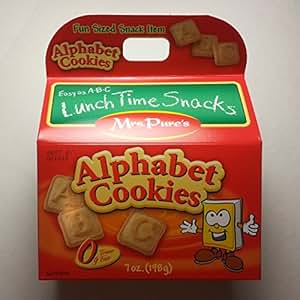 Amazon.com: Mrs. Pure's Alphabet Square-shaped Cookies - Lunch Time ...