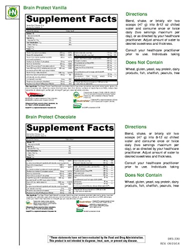 Buy Brain Protect Chocolate - 19g of Pure Vegan Protein, a Non-Gmo Pea ...