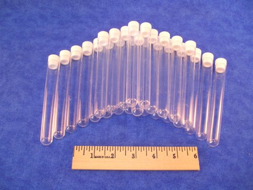 :16 X 125mm Plastic Test Tubes with Caps, 25 Pack | kristianfemat435