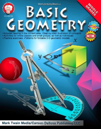 BASIC GEOMETRY MATH ACTIVITY BOOK, MIDDLE GRADES By Mark Twain Media ...