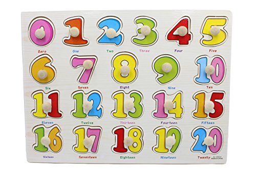 YouΞ Classic Wooden Numbers Puzzle Bundle Board - Epic Kids Toys