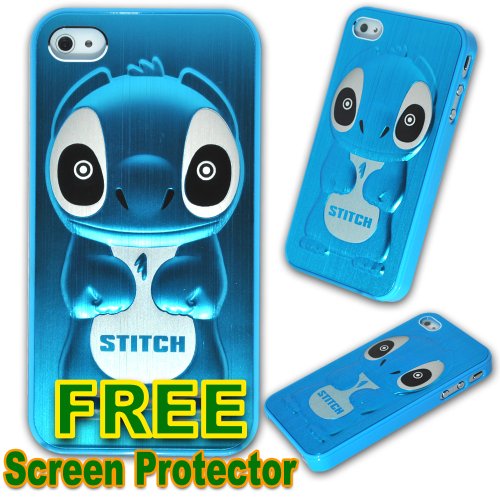 Stitch Metal Plastic Hard Case for Iphone 4g 4s (At&t Only) Ib016e ...