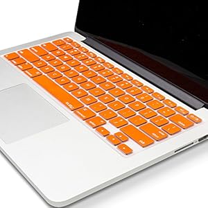 Amazon.com: Kuzy - METALLIC NEON ORANGE Keyboard Cover Silicone Skin ...