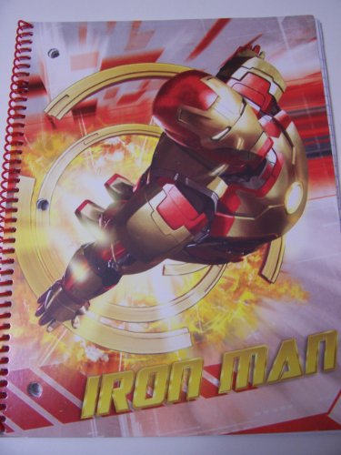 Iron Man 3 College Ruled Spiral Notebook ~ Iron Man in Flight (60 ...