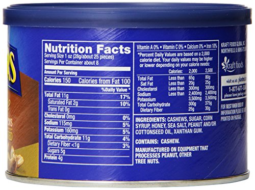 Planters Deluxe Whole Cashews Honey Roasted, 8.25 oz., 3 pack Food ...