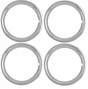 Amazon.com: 17" Beauty Wheel Trim Rings ABS Chrome Plastic: Automotive
