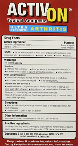 ActivOn Topical Analgesic Arthritis Ultra Strength -- 2 oz Business ...