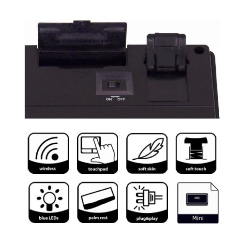 Keysonic ACK-540RF+ Compact Wireless Keyboard with Integrated - Want It All