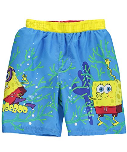 SpongeBob Squarepants Little Boys Toddler SnorkelBob Swim Trunks – blue ...