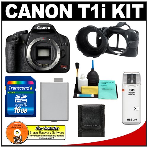 Black Friday Canon EOS Rebel T1i 15.1MP Digital SLR Camera (Black) with ...