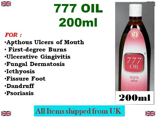 777 Oil 200ml For Apthous Ulcers of Mouth First-degree Burns Ulcerative ...