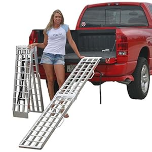Amazon.com: 90" Aluminum Folding Loading Ramps for Garden Equipment ...