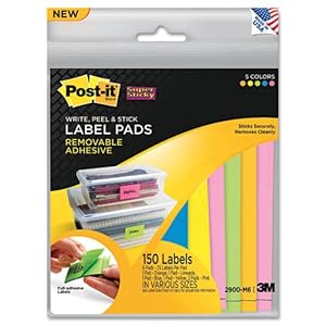 Amazon.com: Post-it Products - Post-it - Super Sticky Removable Label ...
