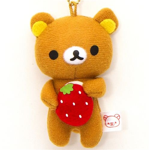 Opiniones de colgante de peluche del oso Rilakkuma con fresa. Comprar ...